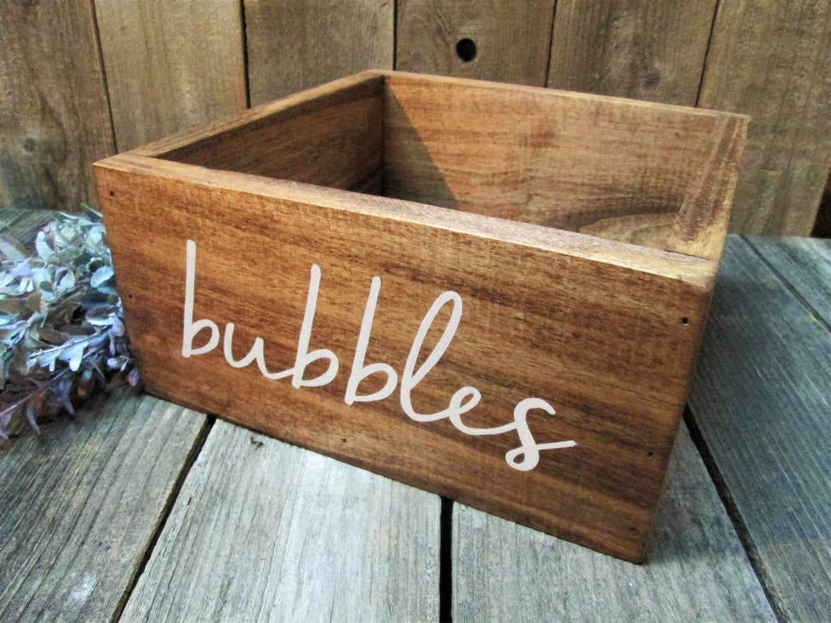 Wooden Bubbles Box - Wedding Decor by Perryhill Rustics – PerryhillRustics