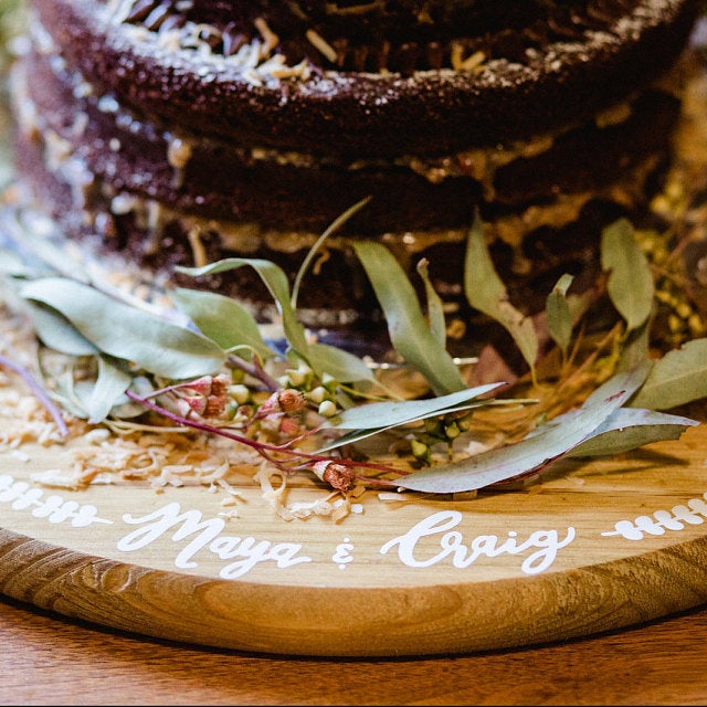 Personalized Hand Painted Cake Stand for Weddings, Showers, Graduations ...